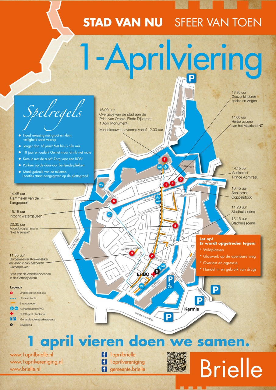 Parkeren - 1 april viering Brielle - 1 April Brielle